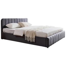 Boxxx Polsterbett, Grau, Kunststoff, Pappel, massiv, 140x200 cm, Stoffauswahl, in verschiedenen Gr&ouml;&szlig;en erh&auml;ltlich, Schlafzimmer, Betten, Polsterbetten