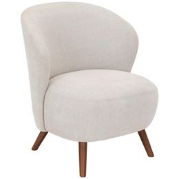 Mid.you Sessel, Creme, Holz, Eiche, massiv, 66x78x69 cm, Wohnzimmer, Sessel, Sonstige Sessel