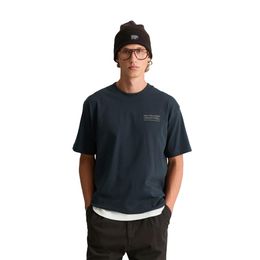 Marc O'Polo Herren T-Shirt "mit R&uuml;ckenprint"schwarz navy, Basic, Gr. M, MARC O'POLO DENIM, unifarben, Obermaterial: 100% Baumwolle, Shirts