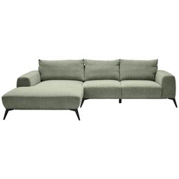 Stylife Ecksofa, Olivgr&uuml;n, Metall, 3-Sitzer, F&uuml;llung: Schaumstoff, Ottomane links, L-Form, 298x187 cm, Stoffauswahl, seitenverkehrt erh&auml;ltlich, Hocker erh&auml;ltlich, Wohnzimmer, Sofas & Couches, Wohnlandschaften, Ecksofas