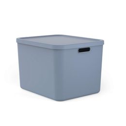 Rotho Aufbewahrungsbox Albula, Pastellblau, Kunststoff, 40.5x34x48.9 cm, Tragegriff, stapelbar, Ordnen & Aufbewahren, Aufbewahrungsboxen, Stapelboxen