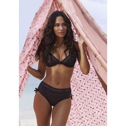 s.Oliver B&uuml;gel-Bikini-Top 'Aiko' schwarz Gr. 42 Cup D. Mit H&auml;kelkante. Mit B&uuml;gel