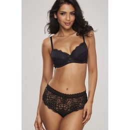 Lascana Slip 'Cara' schwarz Gr. 48/50 f&uuml;r Damen. Mit Schleife, Spitze. K&ouml;rpernah. Nachhaltig.