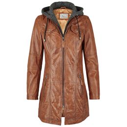 7eleven Lederjacke 'SEBresco' Damen Gr&ouml;&szlig;e 4XL braun Sommerjacke