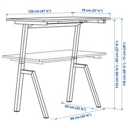IKEA TROTTEN / FLINTAN Schreibtisch und Stuhl
