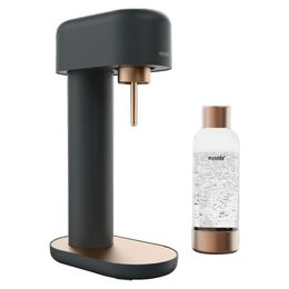 MYSODA Wassersprudler Ruby 2 Black/Copper, Schwarz, Ros&eacute;gold, Metall, 14x41x24 cm, K&uuml;chenger&auml;te, Wasseraufbereitung, Wassersprudler