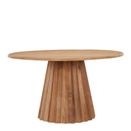 Livetastic Esstisch, Natur, Holz, Mangoholz, vollmassiv, rund, konisch, S&auml;ule, 135x76x135 cm, Esszimmer, Tische, Esstische, Esstische rund