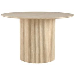 Mid.you Esstisch, Eiche, Holzwerkstoff, rund, S&auml;ule, 120x75x120 cm, Esszimmer, Tische, Esstische, Esstische rund