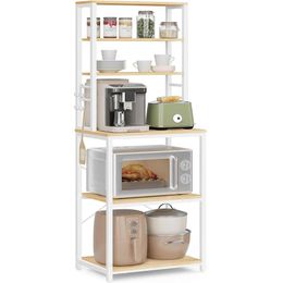 Mid.you Regal, Wei&szlig;, Eiche, Metall, Holzwerkstoff, 60x167x40 cm, Wohnzimmer, Regale, B&uuml;cherregale