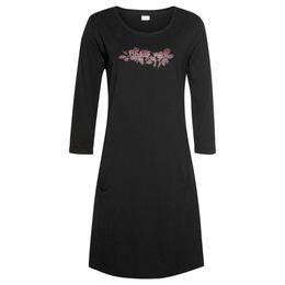 Lascana Nightgown female size L Dark pink / Black