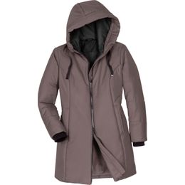Damen Stark w&auml;rmende Longjacke mit Steppmuster dunkeltaupe, Gr&ouml;&szlig;e 50