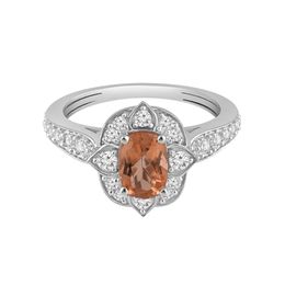 Diamant Exquis Ring 'Ring aus 375 Wei&szlig;gold mit Diamant' female size 58 Silver