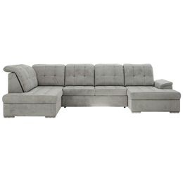 M&ouml;bel Kraft Wohnlandschaft mit Schlaffunktion Madrito grau Ma&szlig;e (cm): B: 323 H: 89 &raquo; M&ouml;bel Kraft