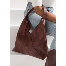 Vivance Damen Shopper, Braun, Handtaschen, Material: Leder