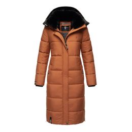 Marikoo Damen Winterjacke &ndash; Lange Steppjacke mit abnehmbarer Kapuze