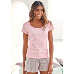 s.Oliver Damen Pyjamaoberteil, Rosa, Gr. 40/42, Pyjamas, 100% Baumwolle