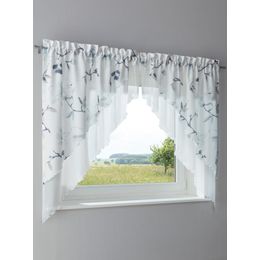 HEINE HOME Gardine, Blau, Gr. 145x120 cm, Gardinen, Material: Polyester