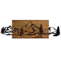 Objektbild, Braun, Schwarz, Holzwerkstoff, 30x95 cm, Bilder und Zubeh&ouml;r, Wandbilder, Metallbilder