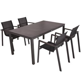 Garden Pleasure Gartenm&ouml;belset 'Sophia' f&uuml;r 4 Personen Aluminium