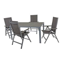 Garden Pleasure Gartenm&ouml;belset 'Grace' f&uuml;r 4 Personen Aluminium