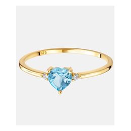 Diamant L'&eacute;ternel Ring aus 375 Gelbgold mit 0.55 Karat Diamant mit Topas | Gr.: 50