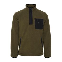 Indicode Jeans Fleecejacke 'Trout' Herren Gr&ouml;&szlig;e S khaki / schwarz