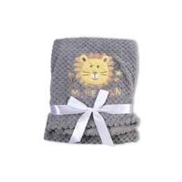 Cangaroo Babydecke Freya, Gr&ouml;&szlig;e 80 x 110 cm kuschelige Babydecke aus Fleece grau