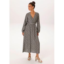 Aniston Kleid in Grau/ Schwarz - 56% | Gr&ouml;&szlig;e 38 | Damen-kleider