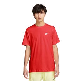 Nike - "Club" T-Shirt f&uuml;r Herren (Universit&auml;ts-Rot/Wei&szlig;)