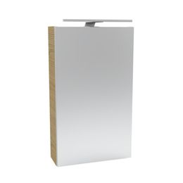 Fackelmann LED-Spiegelschrank 'SBC' braun 40 x 68 x 15,3 cm rechts