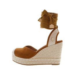U.S. Polo Assn. U.S. Polo Keilsandaletten "Stefy" in Hellbraun/ Beige - 53% | Gr&ouml;&szlig;e 38 | Damen-sandalen