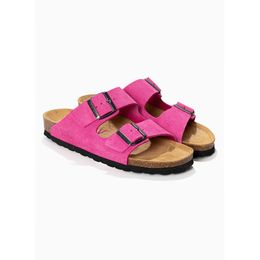 Sunbay Leder-Pantoletten "Trefle" in Fuchsia - 54% | Gr&ouml;&szlig;e 38 | Damen-pantoletten