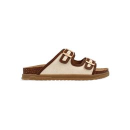 Wrangler Pantoletten in Creme/ Braun - 40% | Gr&ouml;&szlig;e 37 | Damen-pantoletten
