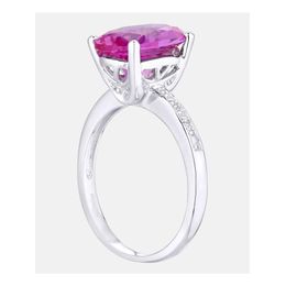 Diamant L'&eacute;ternel Ring aus 375 Wei&szlig;gold mit Diamant mit Saphir | Gr.: 56