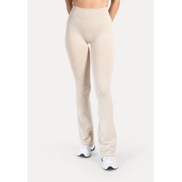 Smilodox Schlaghose Leggings Aylin Scrunch in Taupe | Gr.: S
