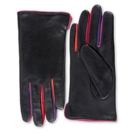 Mywalit Handschuhe Damen Gr&ouml;&szlig;e M anthrazit / lila / rot