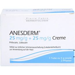 Pierre Fabre Anesderm 25 mg/g + 25 mg/g Creme + 2 Pflaster 5 g