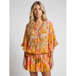 Miss June Kleid 'Mini Robe Mavis' Damen Gr&ouml;&szlig;e 36/38 orange Sommerkleid