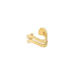Yparis Ohrringe 'Ear cuff Wavy double G' Damen Gr&ouml;&szlig;e 2.5 cm x 2.5 cm gold