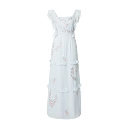 MAYA DELUXE Kleid Damen Gr&ouml;&szlig;e 44 hellblau / dunkelgr&uuml;n / altrosa Sommerkleid