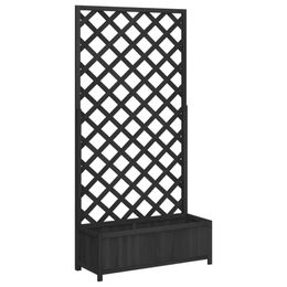 vidaXL Pflanzk&uuml;bel, Schwarz, Holz, Freiform, 35x180x90 cm, Gartenzubeh&ouml;r, Hochbeete