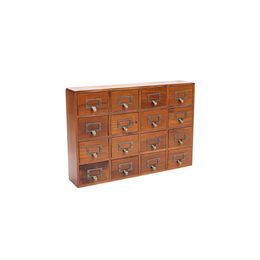 Livingandhome Vintage-Apothekerschrank, Natur, Holz, 50x35x10 cm, Arbeitszimmer, Schreibtische