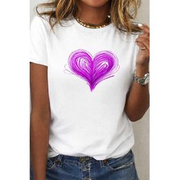 RMK T-Shirt Big Love WEISS-Lila | Gr.: XS
