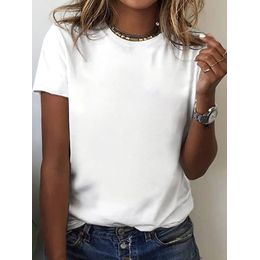 RMK T-Shirt Rundhals Einfarbig WEISS | Gr.: XL