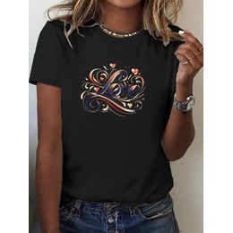 RMK T-Shirt L.O.V.E. SCHWARZ-Bunt | Gr.: XL