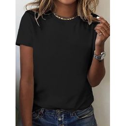 RMK T-Shirt Rundhals Einfarbig SCHWARZ | Gr.: L