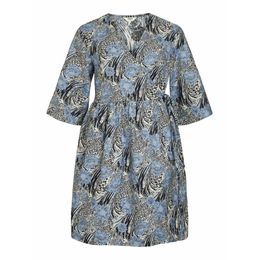 Object Kleid Damen Gr&ouml;&szlig;e 34 beige / taubenblau / schwarz Sommerkleid