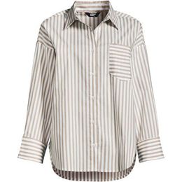 LANDS' END Langarm-Hemdbluse f&uuml;r Damen, Damen, size: regular, Beige, Baumwolle/Polyester-Mischung, by Lands' End