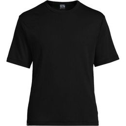 LANDS' END Supima-Shirt '63 aus Interlock-Baumwolle in Tall-Gr&ouml;&szlig;e, Herren, size: tall, Schwarz, Baumwolle, by Lands' End