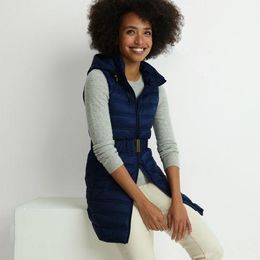 LANDS' END Daunenweste WANDERWEIGHT Verstaubar Ultraleicht mit G&uuml;rtel f&uuml;r Damen, Damen, size: regular, Blau, Nylon, by Lands' End